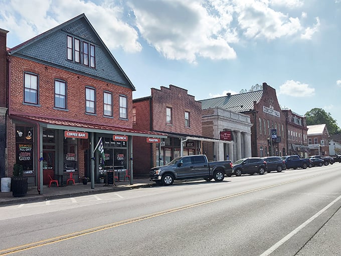 Historic charm shines in Hermann with inviting shops, local coffee, and beautiful architecture lining the welcoming downtown streets.