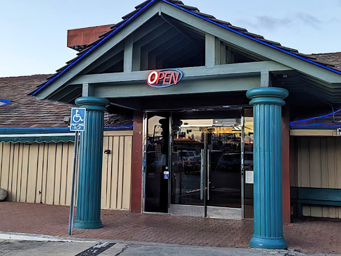 The modest exterior keeps the secret—this is where locals go when the seafood craving hits hard.
