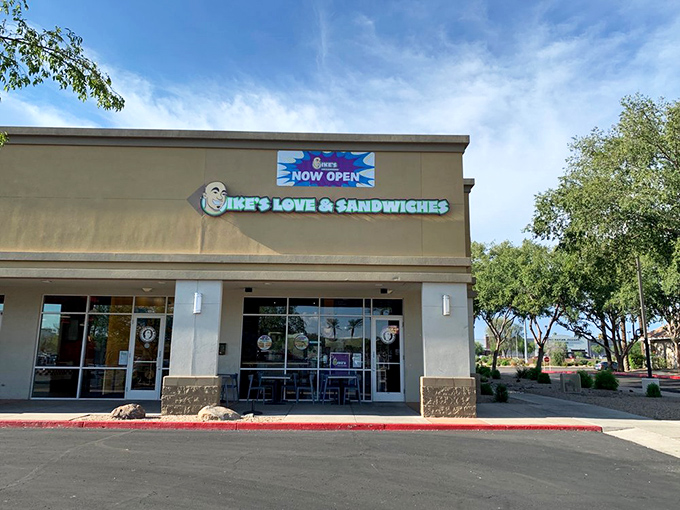 The simple exterior of Ike's hides a sandwich menu so extensive you might need reading glasses and a snack just to get through it.