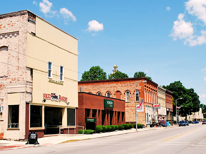 LaGrange's brick-lined main street offers a slice of Americana that Rockwell would recognize. Rutz Bakery probably sells pies worth driving counties for!