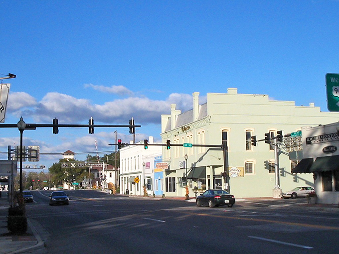 Main Street stretches invite leisurely strolls and wallet-friendly window shopping adventures.