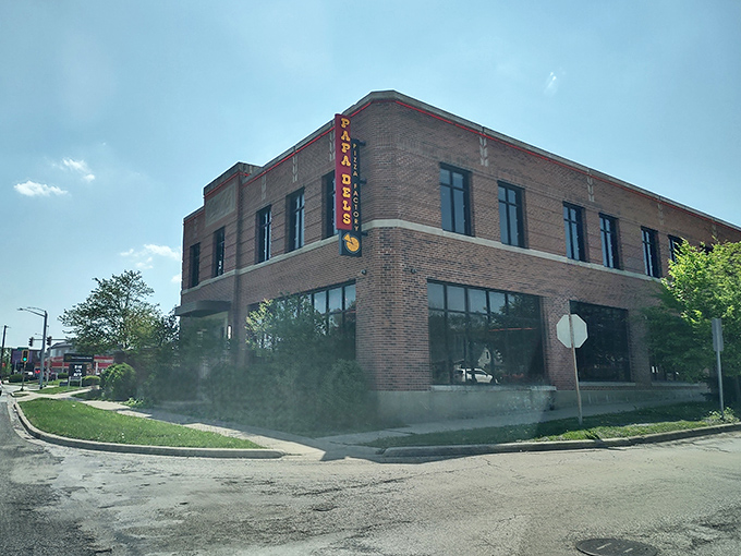 This corner building houses pizza dreams that have sustained U of I students through finals for generations.