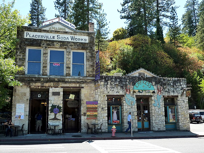 Placerville's historic Soda Works building bubbles with character from the days of sarsaparilla and gold dust.