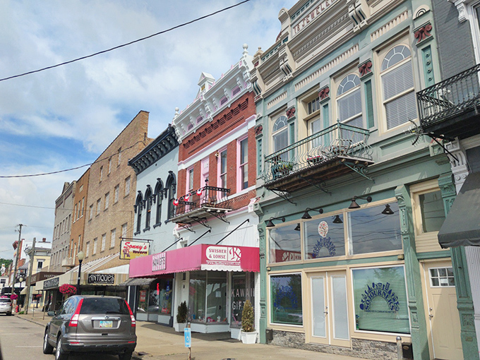 Colorful Victorian storefronts give Pomeroy's riverfront a storybook quality&mdash;like someone painted the town with extra care and imagination.