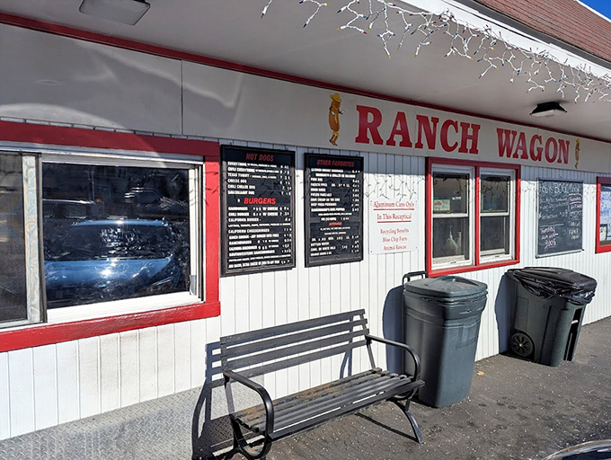 The menu board at Ranch Wagon tells a story of simplicity and tradition – where hot dogs have been done right for generations.
