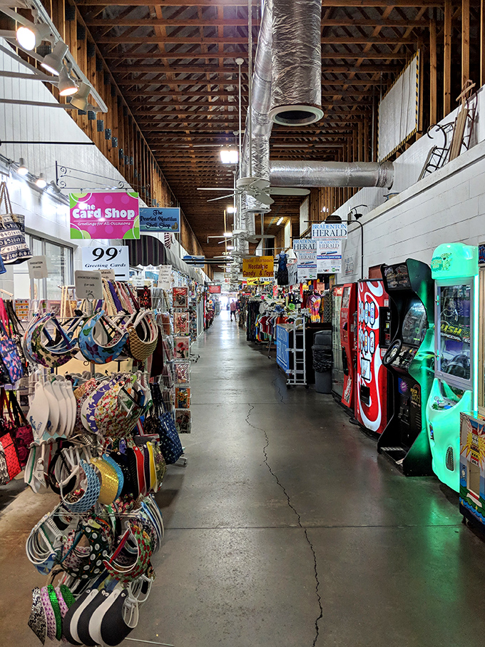 Inside the Red Barn, high ceilings and endless aisles create a treasure hunter's paradise where time seems to stand still.
