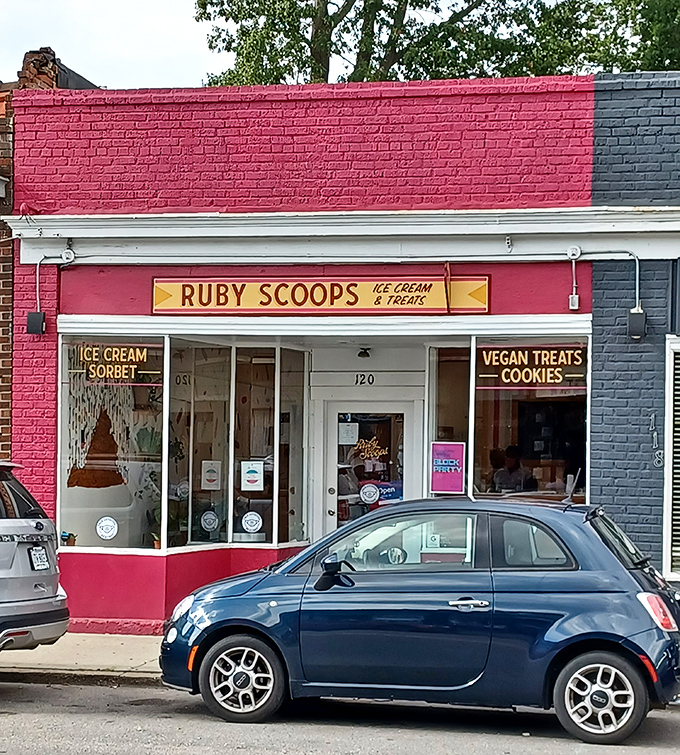 That perfect shade of pink isn't just a color choice&mdash;it's Ruby Scoops' promise of sweet adventures inside.