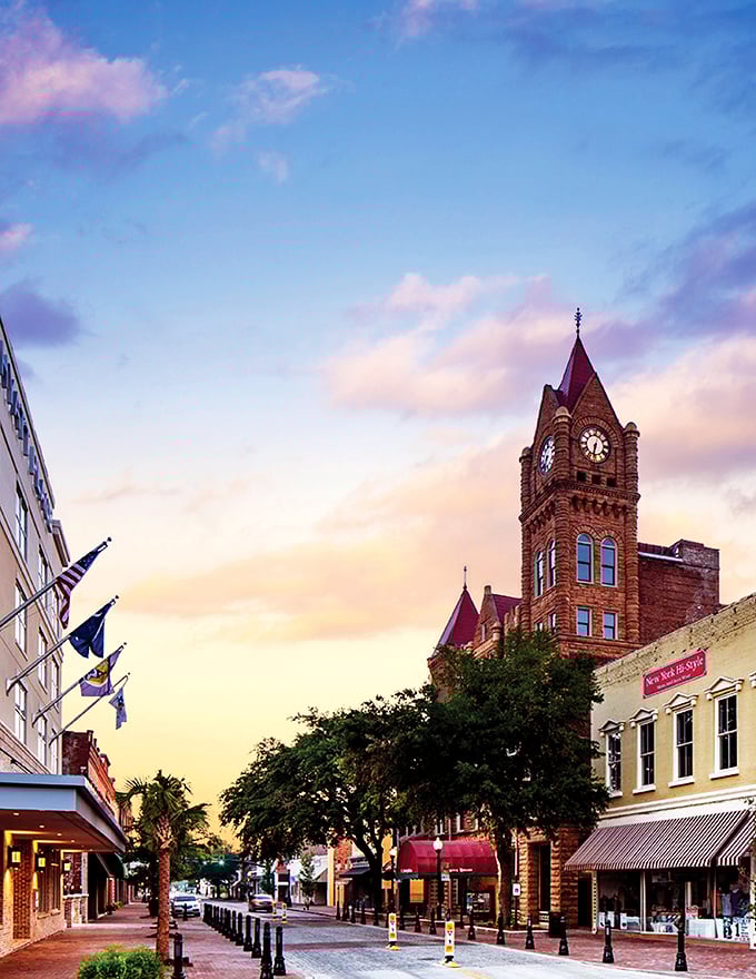 Sumter's downtown glows with golden-hour magic, when even ordinary streetlights seem to cast an extraordinary spell.
