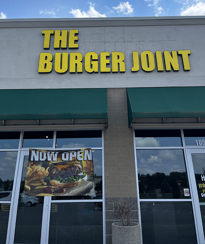 When your restaurant window proudly announces "NOW OPEN," it's a beautiful invitation to burger bliss.