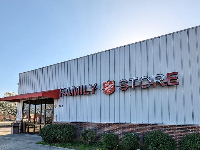This Greenville location's clean exterior reflects the organized, welcoming shopping experience that awaits bargain hunters seeking quality secondhand treasures inside.