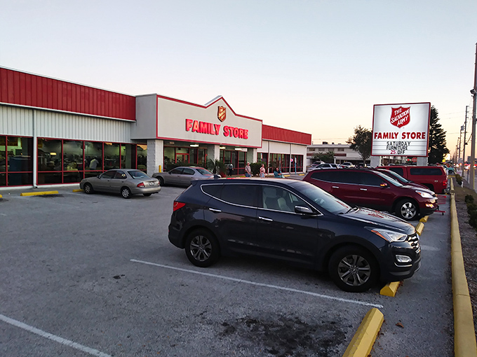 From the bold red sign to the wide entryway, everything about this stop says: come in, take your time, and find something good.