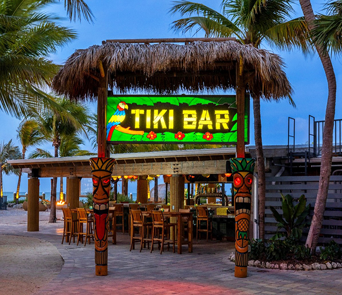 Palm trees, thatched roofs, and endless blue water&mdash;this isn't a postcard, it's just another perfect day at Islamorada's iconic Tiki Bar.