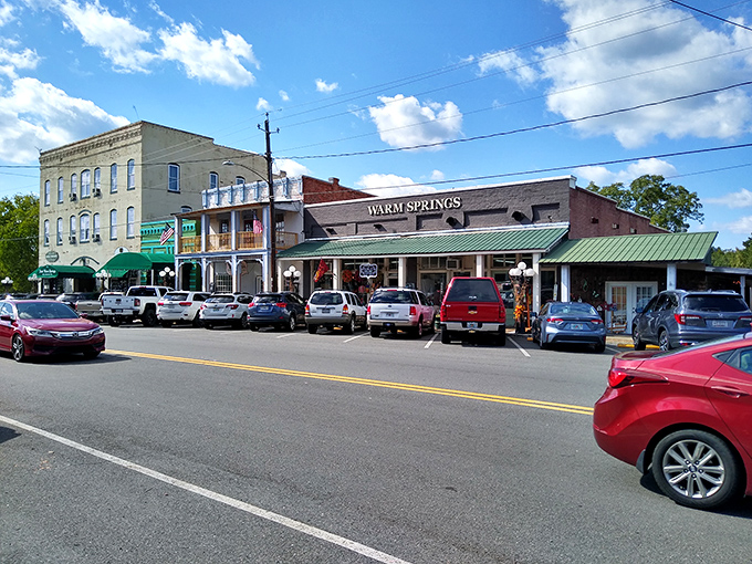 Those cars lined up in Warm Springs tell you this town welcomes everyone&mdash;from history buffs to road warriors.