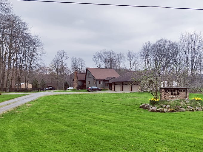 The farmhouse sits back from the road like it's not trying to impress anyone &ndash; yet somehow impresses everyone.