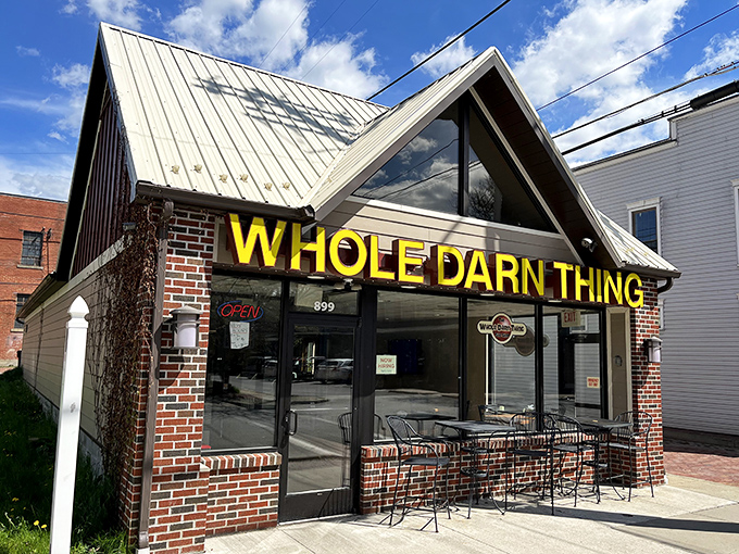 The bright yellow lettering practically shouts what locals already know&mdash;this place takes sub sandwiches very seriously.