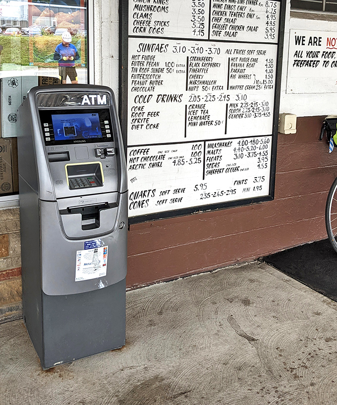 Even the ATM looks like it belongs in a Norman Rockwell painting&mdash;standing ready to fund your ice cream dreams and burger fantasies.