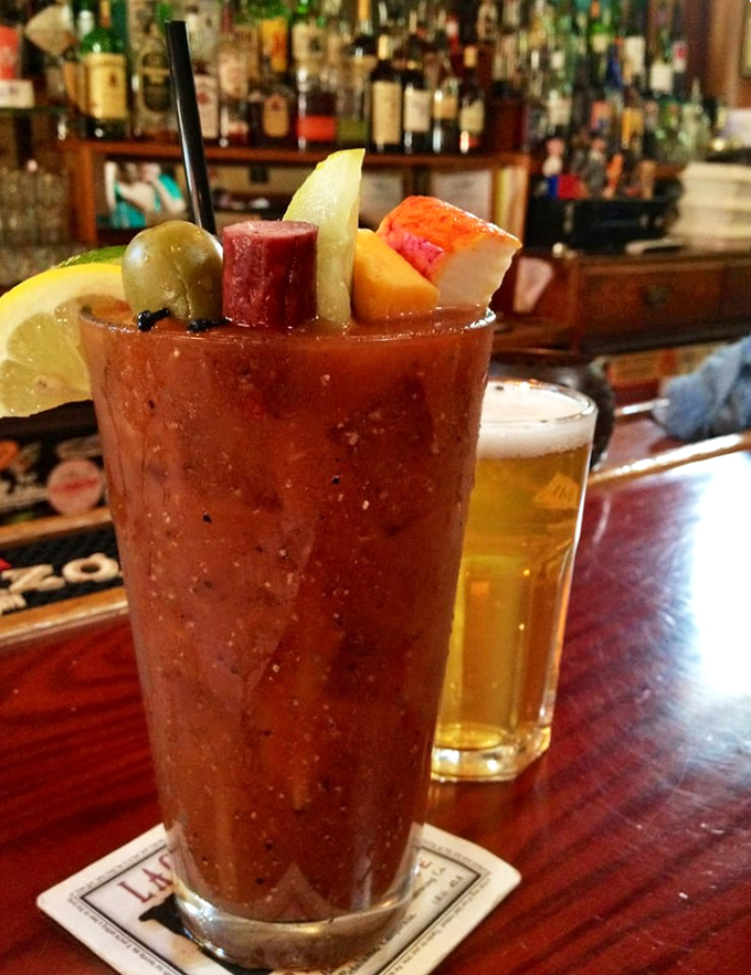 The Bloody Maria that launched a thousand brunches. That garden of garnishes isn't just decoration&mdash;it's practically a second meal.