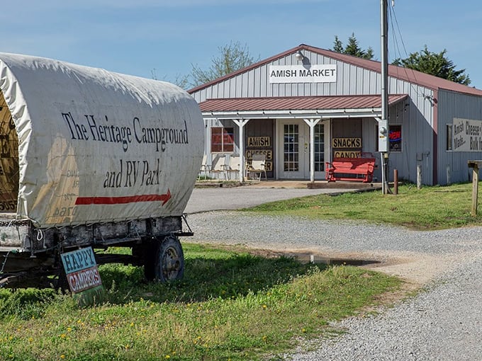 The unassuming Amish Market holds culinary treasures within &ndash; where jams, jellies, and baked goods become souvenirs more precious than any t-shirt.