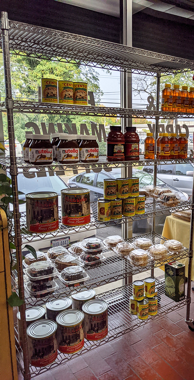 The Italian grocery section&mdash;where Nutella meets imported tomato sauce. This shelf is basically a passport to Italy without the airfare.