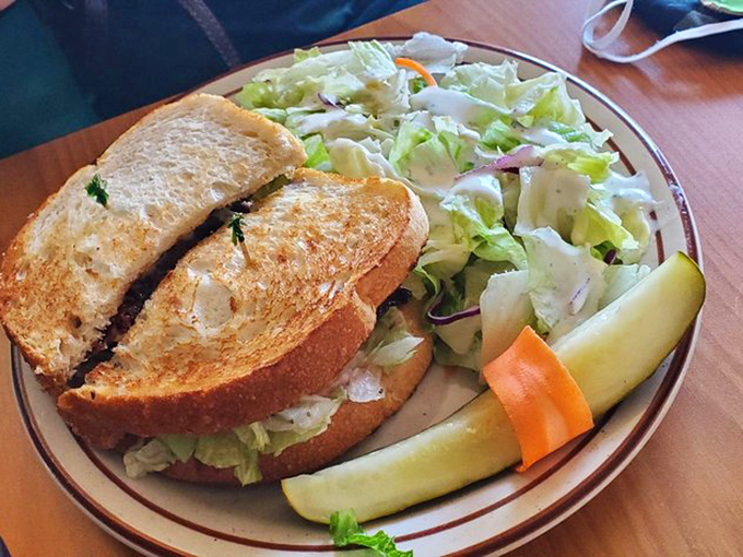 A proper diner sandwich comes with proper sides. This BLT with fresh veggies and pickle spear is lunch as it should be—unfussy and deeply satisfying.