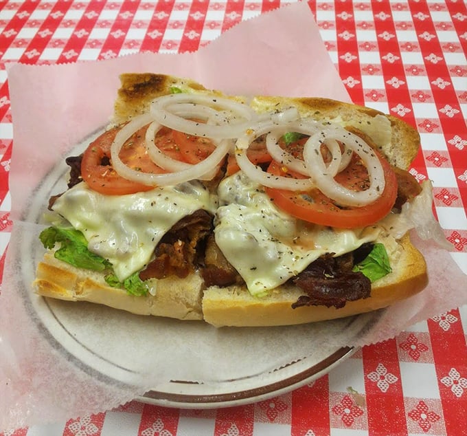 The BLT &ndash; proof that simplicity, when executed perfectly, can outshine complexity every time. The pickle stands guard like a tangy sentinel.