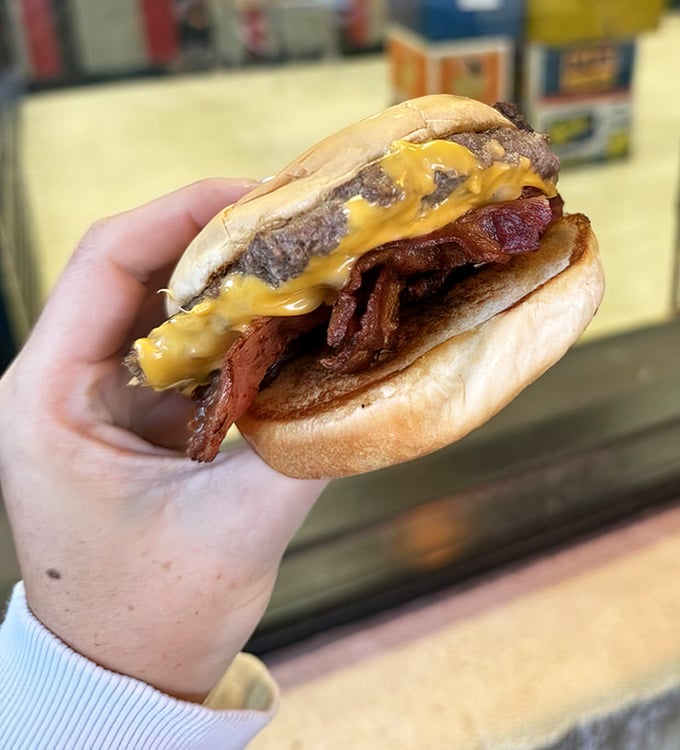 The bacon cheeseburger that makes you temporarily forget your cholesterol numbers. Some things are worth the extra treadmill time.