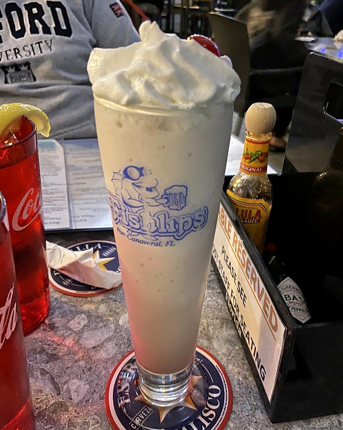 That frozen concoction looks like happiness decided to take beverage form and top itself with whipped cream.