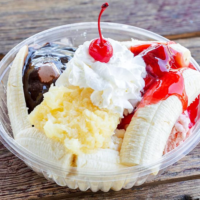 This banana split isn't trying to be healthy&mdash;it's trying to be the reason you smile for the rest of the day. Mission accomplished.
