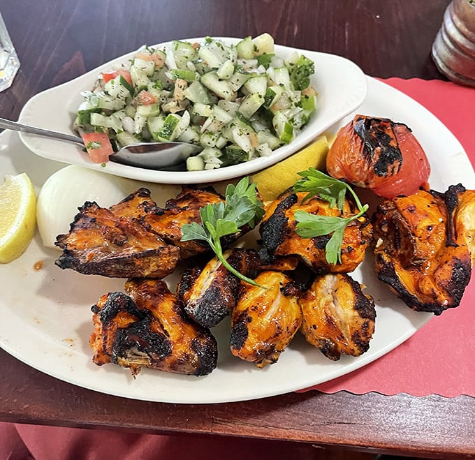 The Bareh Combo delivers twice the joy with skewers that would make any carnivore weak in the knees.