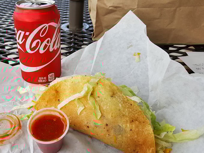 The classic taco &ndash; perfected. That vibrant salsa isn't just a condiment, it's a supporting actor deserving its own award nomination.