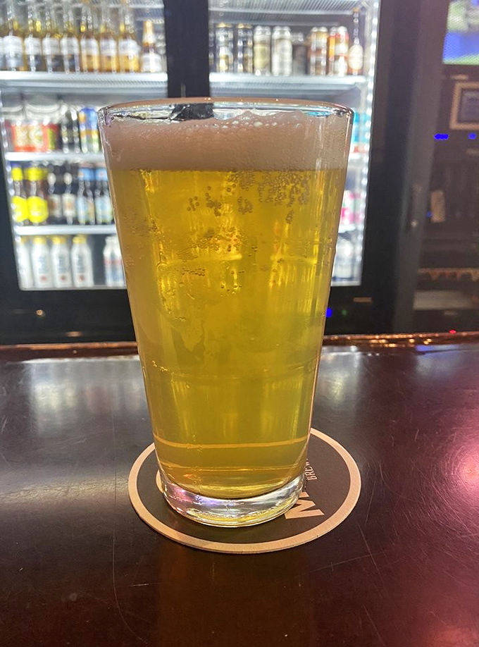 Cold beer and good company make every meal better, especially when wings are involved here.