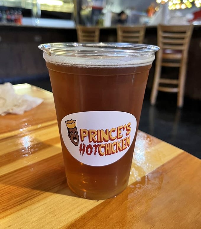 Nothing tames the flames like a cold draft beer sporting the Prince's logo. It's not just a beverage &ndash; it's survival equipment.