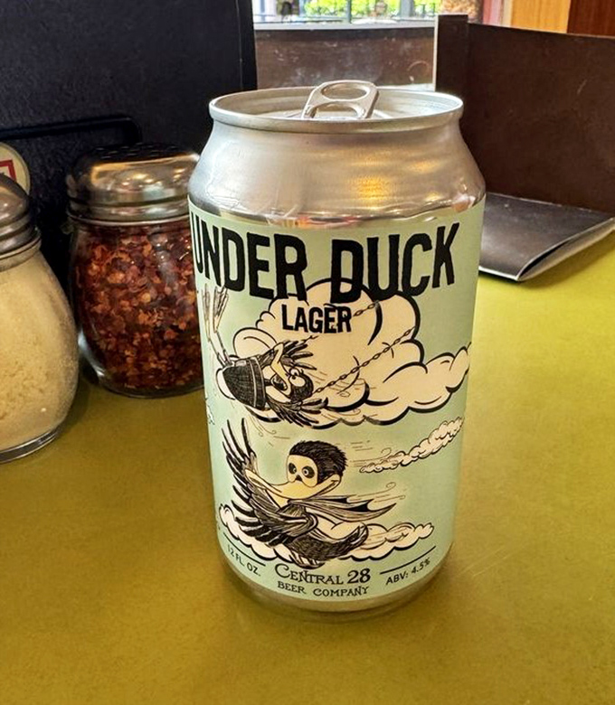 Local craft beer, like this Under Duck Lager, completes the pizza experience like Astaire completed Rogers&mdash;with perfect, fizzy harmony.
