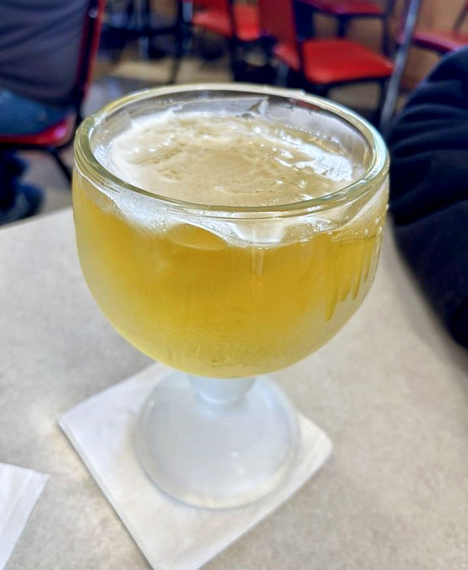 The frosty beer goblet&mdash;a Midwest tradition that turns an ordinary draft into something ceremonial. Nothing pairs better with a burger than this golden chalice of refreshment.