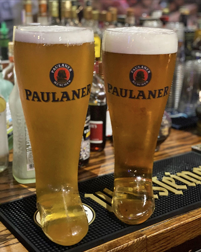 Two perfect pours of Paulaner &ndash; liquid gold that pairs beautifully with everything from pretzels to pierogies.