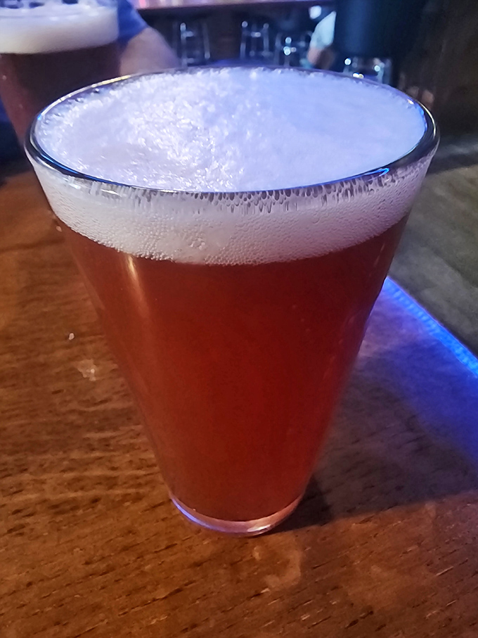 The tap selection stands at attention, ready to wash down whatever fried goodness you've chosen.