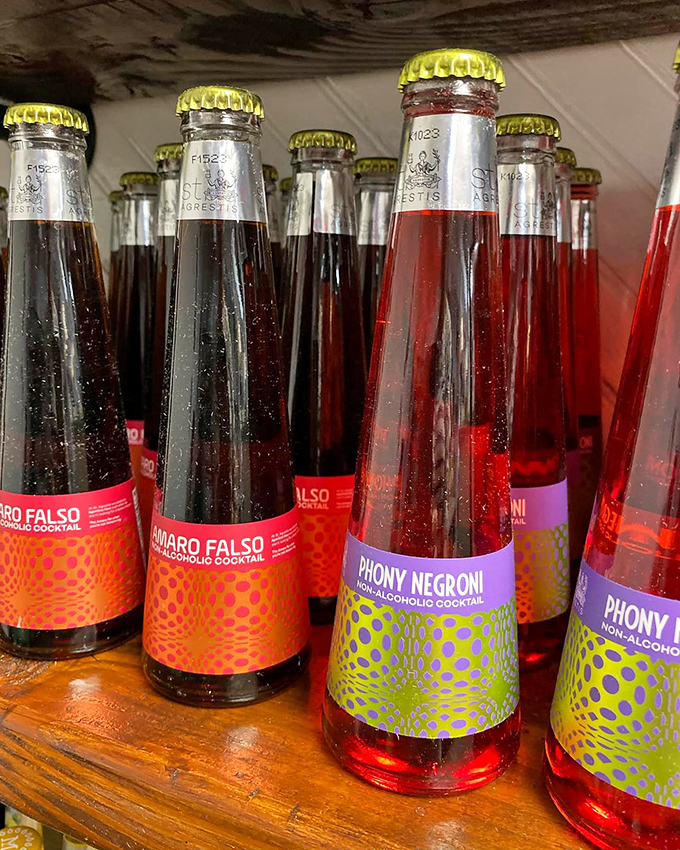 Fancy non-alcoholic cocktails in a country store? That's the plot twist I didn't expect but absolutely deserve on this culinary adventure.