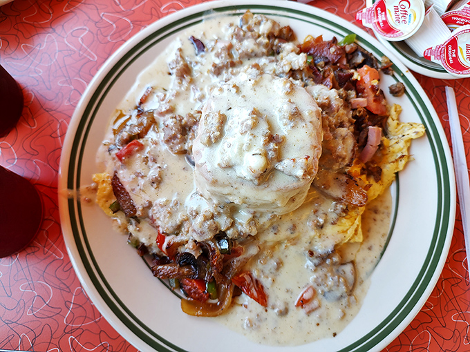 Biscuits and gravy that could settle family feuds. That pool of sausage gravy isn't just comfort food&mdash;it's practically therapy on a plate.