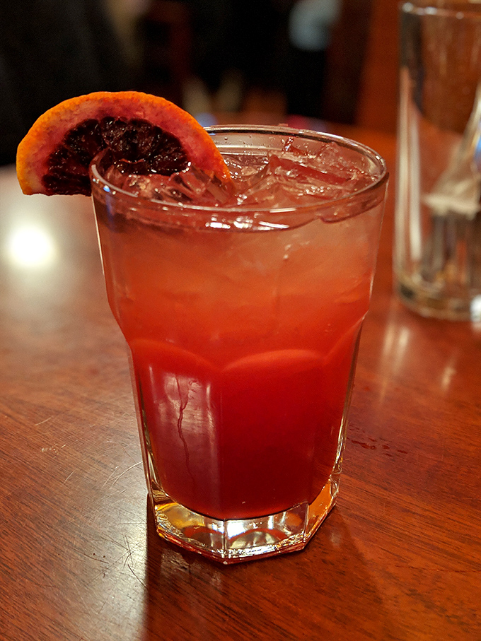 The Blood Orange Collins&mdash;proof that cocktails can complement barbecue without starting a flavor civil war. Refreshing enough to cut through the richness.