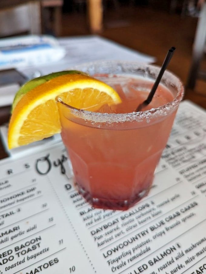 This isn't just a margarita&mdash;it's a sunset in a glass, rimmed with promise and garnished with vacation vibes.