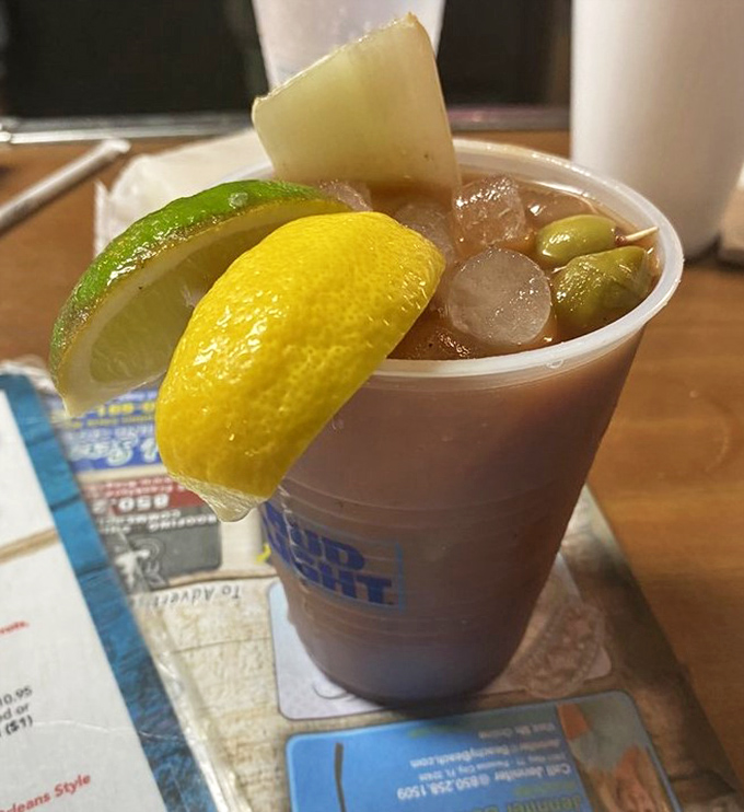 This isn't just a Bloody Mary&mdash;it's a liquid appetizer that comes with its own garnish garden. The perfect companion while waiting for your oysters.