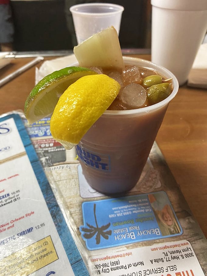 This Bloody Mary isn't just a drink&mdash;it's breakfast, appetizer, and cocktail in one gloriously garnished glass of vacation spirit.