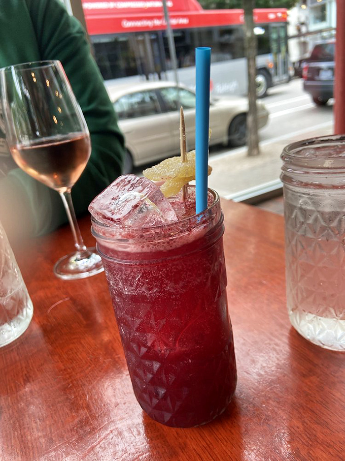A Blueberry Mule that makes you wonder why all cocktails don't come this pretty and refreshing.