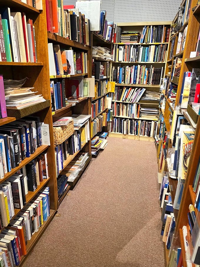 The library labyrinth&mdash;where books go when they've graduated from mere reading material to cherished artifacts. Smell that? Literary history. 