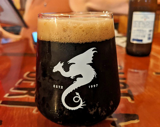 This isn't just a stout&mdash;it's liquid companionship for your BBQ journey, dark and mysterious with stories to tell.