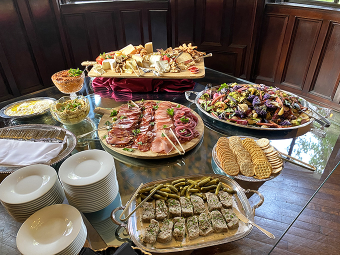 A feast fit for medieval royalty, minus the risk of being poisoned by your enemies. Progress is wonderful, isn't it?