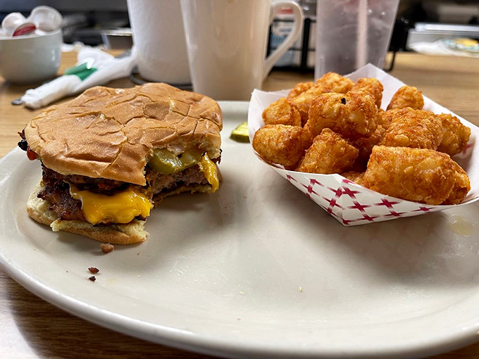 A burger that understands its purpose in life isn't to be photographed but to deliver maximum satisfaction with minimum pretension.