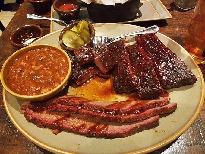Burnt ends, ribs, and brisket form the ultimate barbecue dream team on one magnificent platter.