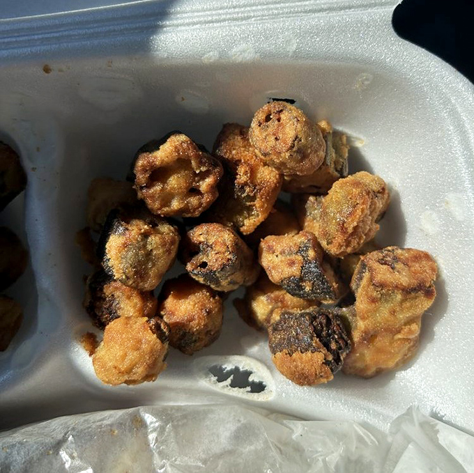 Crispy fried okra nuggets—the South's answer to popcorn—offer the perfect crunchy counterpoint to all that tender, smoky meat.