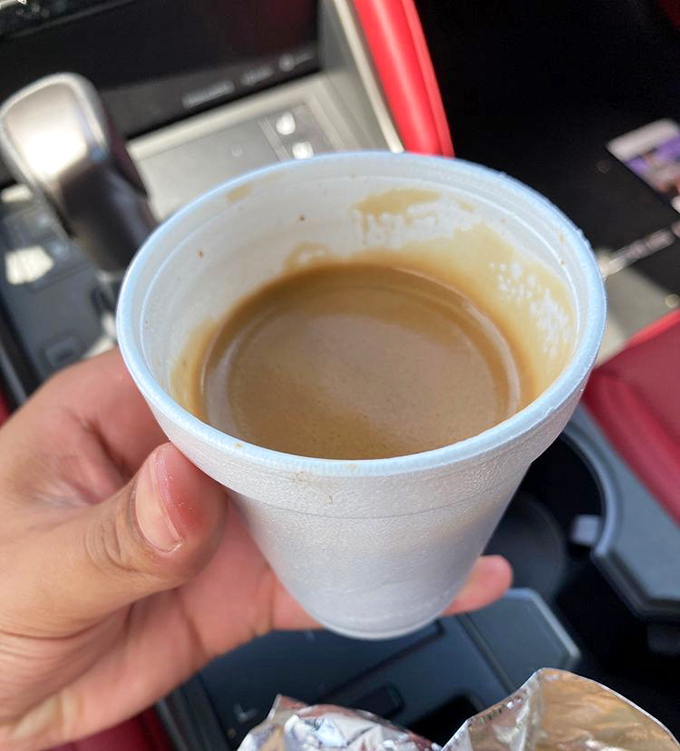 That first sip of caf&eacute; con leche hits like a velvet hammer of caffeine, the perfect companion for sandwich adventures.